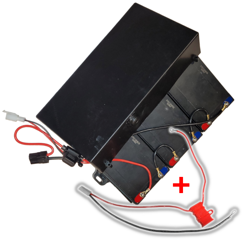 36v Battery Pack (in case + white harness adapter) – Rosso Motors Parts